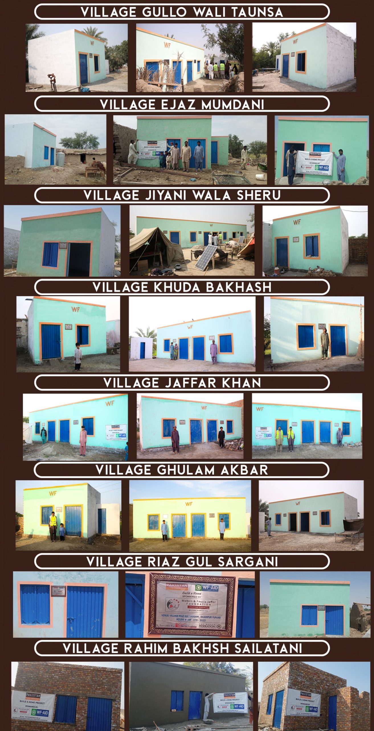 Mohsin and Fauzia Jaffer Foundation - Build a Home (Punjab - June 2023) - WF AID